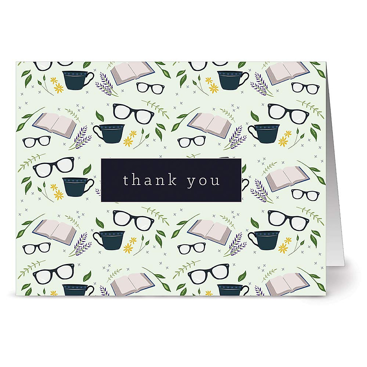 Note Card Cafe Thank You Cards with Envelopes | 72 Pack | Blank Inside, Glossy Finish | 6 Love of Reading Thank You Designs | Assorted Set for Greeting Cards, Occasions, Birthdays, Gifts