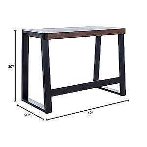 Safavieh Home Collection Dennings Modern Farmhouse Walnut/Black Desk, Medium