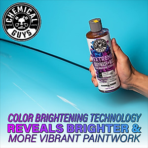 Chemical Guys CWS_207_16 Extreme Bodywash & Wax Foaming Car Wash Soap, 16 fl oz, Grape Scent ACC160 Heavy Duty Ultra Clear Detailing Bucket