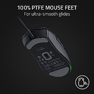 Razer Cobra Wired Gaming Mouse: 58g Lightweight Design - Gen-3 Optical Switches - Chroma RGB Lighting with Underglow - Precise 8500 DPI Optical Sensor - 100% PTFE Mouse Feet - Speedflex Cable - Black