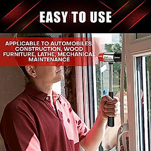 YIYITOOLS Double-Faced Soft Mallet, Hammer, Jewelry, Wood, Flooring Installation, Non Sparking Blow and Plastic Handle – 35-mm, Red and Black