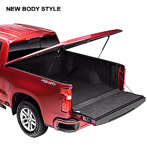 RealTruck UnderCover Lux One-Piece Truck Bed Tonneau Cover | UC1186L-50 | Fits 2019 - 2024 Chevy Silverado 1500 50(GAZ)(WA8624) - Olympic White 6' 7" Bed (79.4")