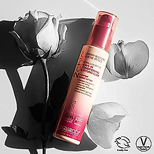 GIOVANNI 2chic Ultra-Luxurious Leave-In Conditioning & Styling Elixir - Smoothing Hair Cream for Curly & Wavy Hair, Enriched with Aloe Vera, Paraben Free, Color Safe - Cherry Blossom & Rose Petal, 4oz