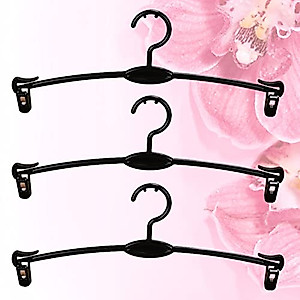 15pcs Home Practical for Shop Holder Simplicity Clothes Underwear Dresses Black Drying Coat with Clips Bra Pants Support Plastic Hangers Trousers Rack Skirt Panties Laundry