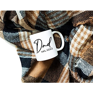 Pregnancy Gift Est 2023-New Parents Gifts-Mommy and Daddy Est 2023 11 oz Mug Set -"And So The Adventure Begins" Romper (0-3M)-Top Mom and Dad Gift Set for New Parents to Be-Gender Reveal