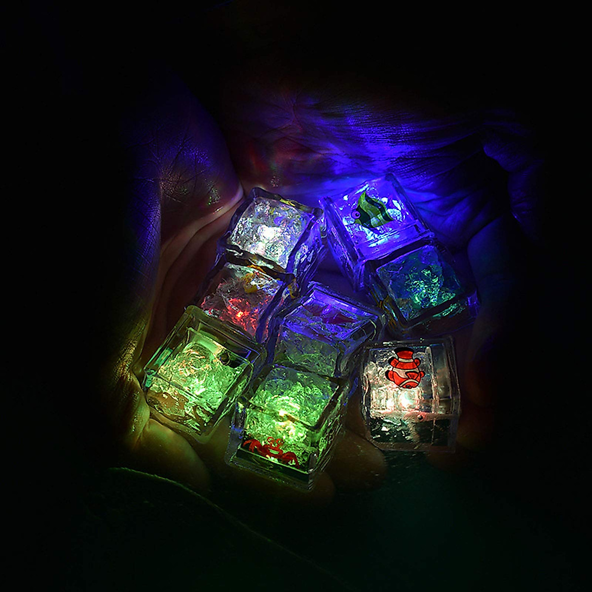 ZHIHUI 8PCS Kids Baby Time Shower Bathtub LED Light Up Toys Colorful Changing Waterproof Underwater Lights Bath Toy