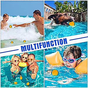 6 Pcs Water Jumping Ball 2 Inch Water Bouncing Ball Water Balls Water Skipping Beach Ball Beach Toys Pool Accessories for Boys Girls Gift Outdoor Games Activities Pool River Lake (Yellow, Sky Blue)