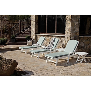 Trex Outdoor Furniture Yacht Club Stackable Chaise Lounger with Arms, Vintage Lantern