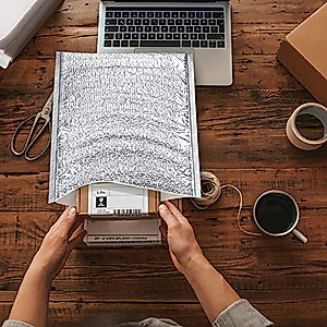 20Pcs Reusable Insulation Bags, 11.8x7.8inch - Thermal Box Liners, Metalized Box Liners for Lunch Box Shopping Bag Insulation Lining Waterproof Insulation Package