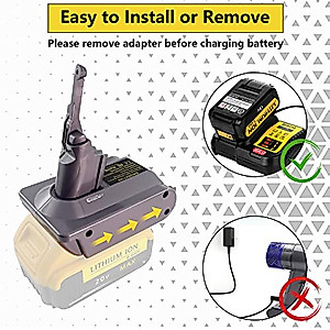 EID Replacement for Dyson V7 and V8 Battery,for Dewalt 20V Lithium Battery Converted to for Dyson V7 V8 SV11 Animal Cordless Stick Vacuum Cleaner Handheld Vacuum