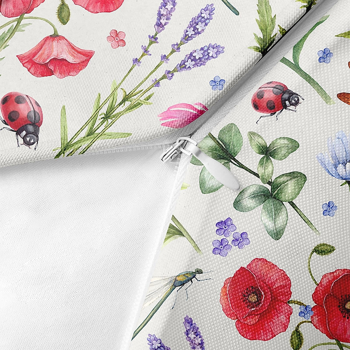 Britown Flower Summer Floral Outdoor Waterproof Throw Pillow Covers 18 x 18 Inch Set of 2, Palm Leaf Pillowcase Square Cushion Case, Farmhouse Garden Decorative Pillows for Couch Beach Patio