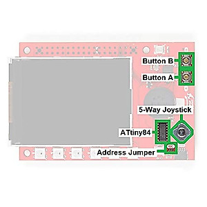 SparkFun Top pHAT for Raspberry Pi - Supports Machine Learning Voice Control Onboard Microphone & Speaker Two programmable Buttons & Joystick RGB LEDs Offswitch for Rpi 2.4" TFT LCD Display