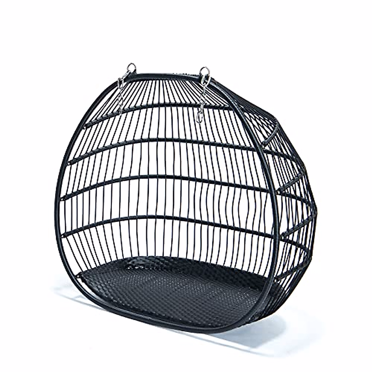 LeisureMod Wicker 2 Person Double Folding Hanging Egg Swing Chair (Beige)