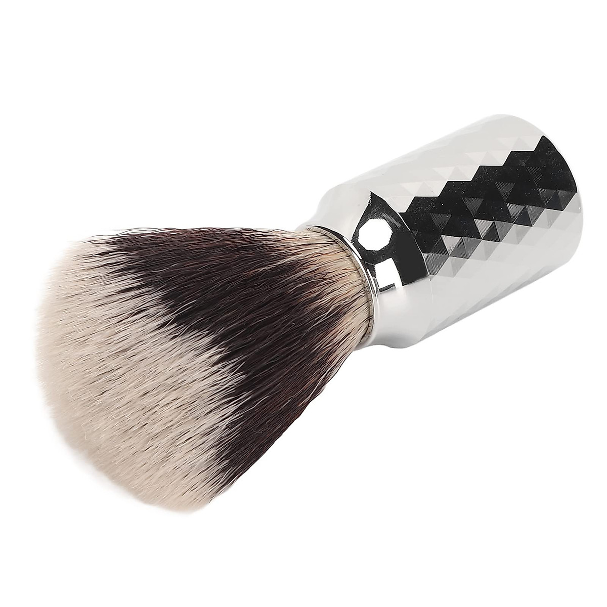 Beard Brush for Men, Alloy Handle Nylon Bristles Shaving Brush, Quick Dry Dirt Removal Mustache Men Shaving Brush for Home and Salon