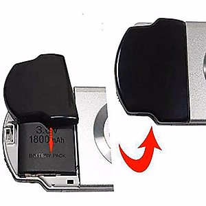 TFSeven PSP-S110 High Capacity Replacement Sony PSP Slim Battery + AC Adapter 5V 2A Wall Travel Power Supply + Back Door Battery Cover Compatible for PSP 2000 2001 3000 3001 3002 3004 Accessories Kit