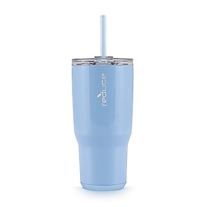 REDUCE Cold1 34 oz Tumbler with Lid and Straw- Vacuum Insulated Stainless Steel Water Bottle for Home, Office or Car; Reusable Cup with Leakproof Flip Lid, Keeps Drinks Ice Cold All Day- Matte Phantom