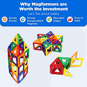 Magformers Designer Set (62-Pieces) Magnetic Building Blocks, Educational Magnetic Tiles Kit, Magnetic Construction Shapes STEM Toy Set