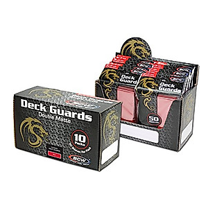 1 Box BCW Premium Red Double Matte Deck Guard Sleeves for Collectable Gaming Cards like Magic The Gathering MTG, Pokemon, YU-GI-OH!, & More.