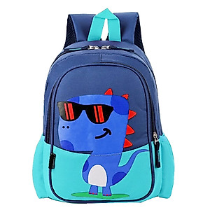 POWOFUN Kids Toddler Preschool Travel Backpack Cool Cute Cartoon Daypack (Dinosaur Green)