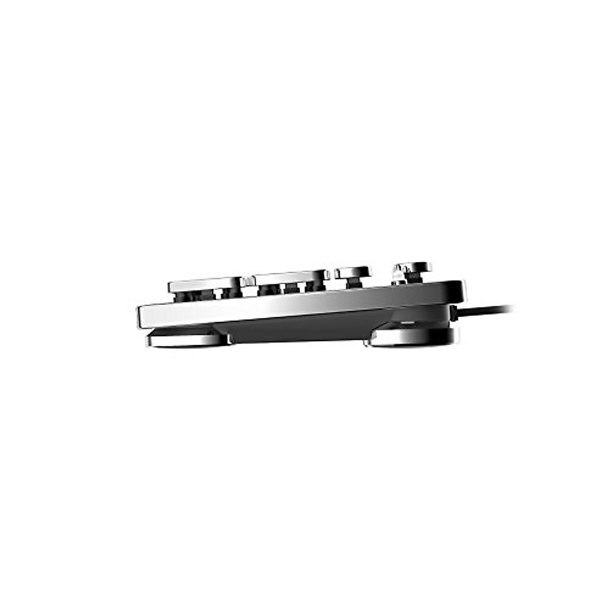Azio Retro - Wired USB Mechanical Keyboard in Black and Chrome for PC (Blue Switch) (MK-RETRO-01)