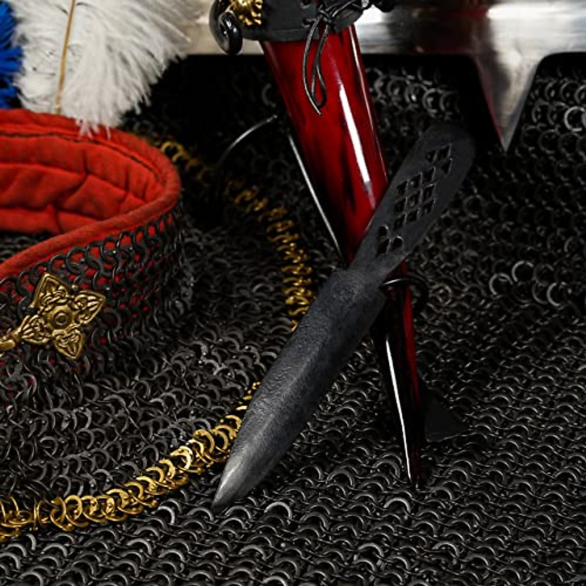 Mythrojan Wooden Knives, Athame Wiccan Wooden Handmade Knife Pagan Witch Wizard Wicca – Black