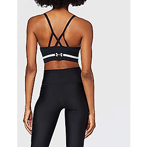 Under Armour Women's Seamless Low Impact Long Sports Bra , Black (001)/Halo Gray , Medium