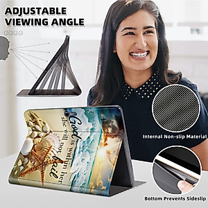 RYUITHDJP for Microsoft Surface Pro 4 5 6 7 Case 12.3 Inch with Beach Quote Design for Microsoft Surface Pro 7 Tablet Case Auto Wake Sleep Leather Cover + Pen Loop Holder