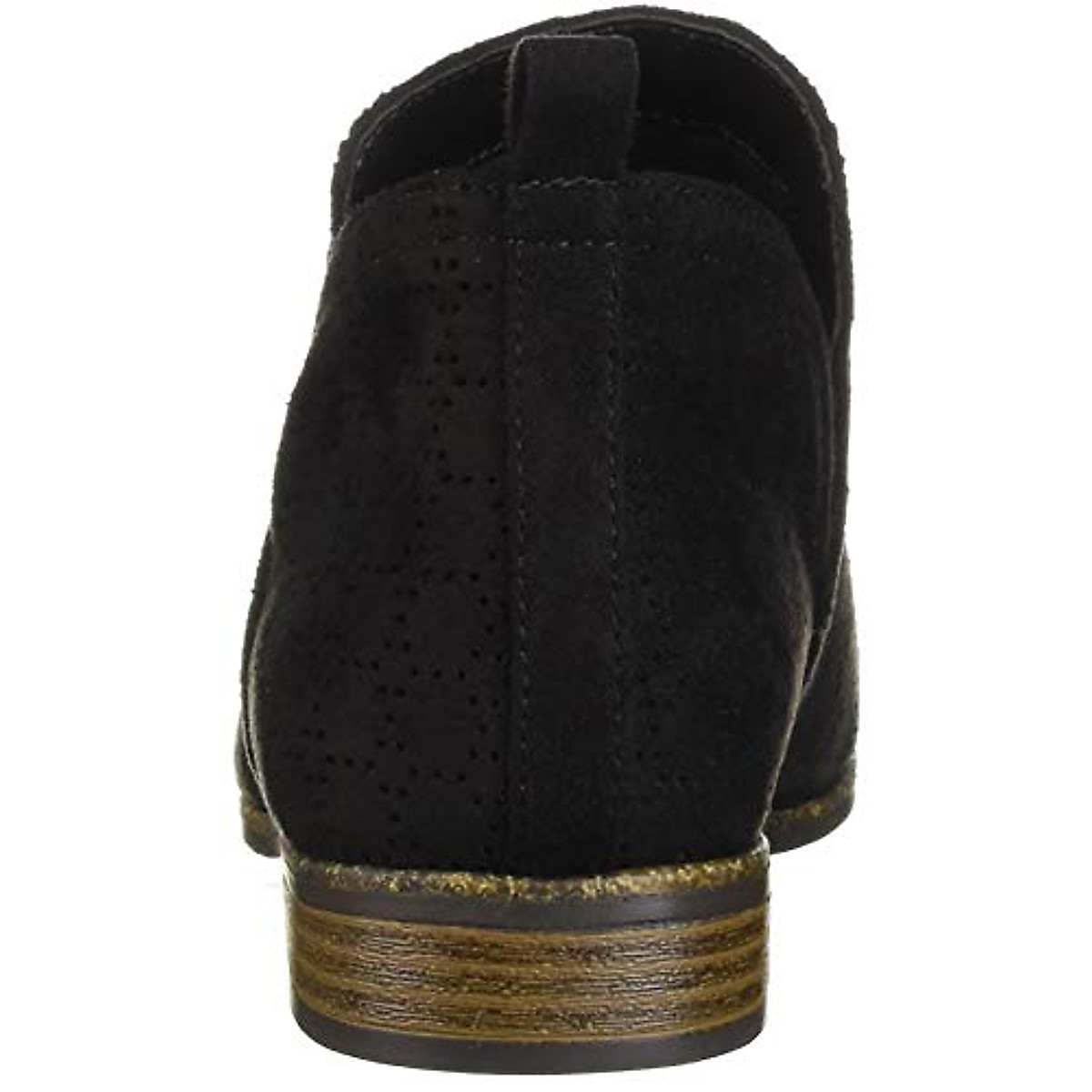 Dr. Scholl's Shoes Women's Rate Ankle Boot, Black Perforated Microfiber Suede, 10 Wide US