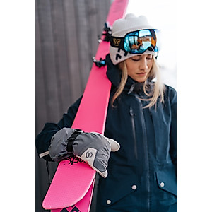 Gordini Women's Standard Elias Gauntlet Glove, Gunmetal Light Grey, Large