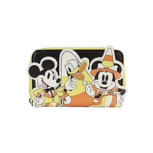 Loungefly Disney Mickey and Friends Candy Corn Zip Around Wallet