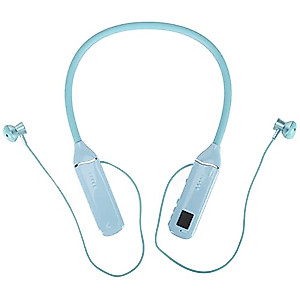 Yunseity Bluetooth 5.3 Neckband Headphones, LED Power Display Wireless Earbuds, Long Playtime in Ear Earphone Stereo Bass Headset with RGB Backligh for Sports Music Conference (Blue)