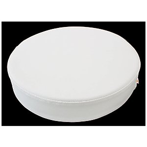 HAiHALA Breathable Leather Cushion - Round Kitchen Dining Chair Seat Cushion Chair Pad - High Stool Chair Cushion - Bar Chair Seat Pad Butt Pillow (Color : White, Size : 45 * 45 * 5cm)