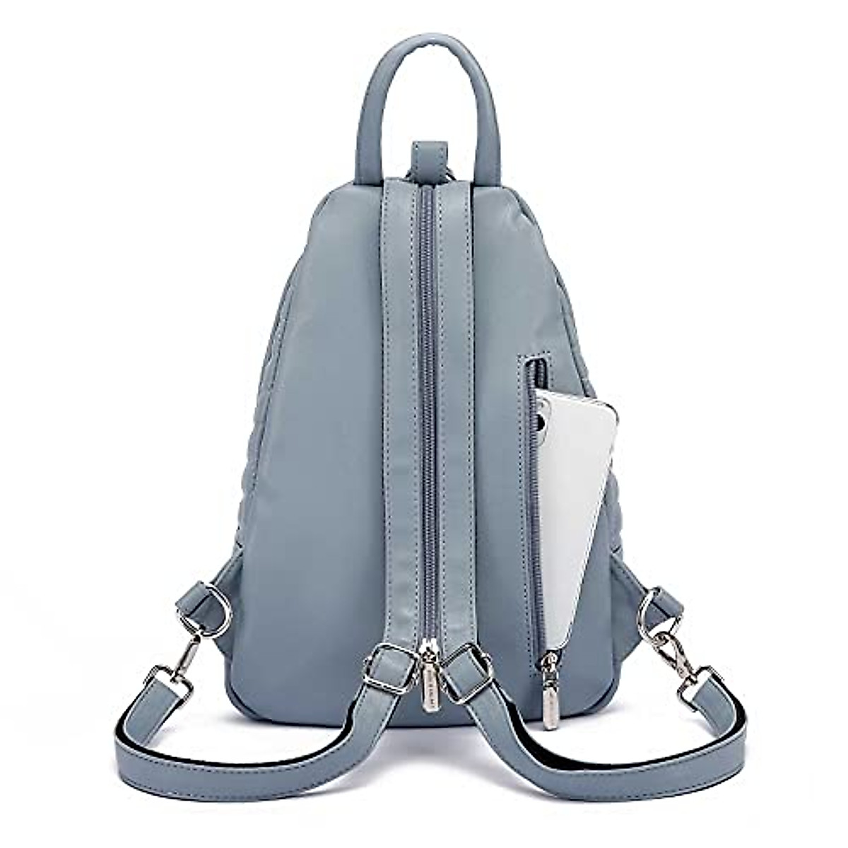 Small Backpack Purse for Women, Backpack Handbags Fashion Leather Purse with Convertible Shoulder Strap (blue)