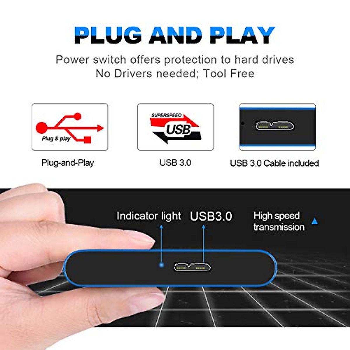 Prode 2.5 Inch Ultra Slim USB 3.0 Portable External Hard Drive 2TB for PC and Mac (2 tb, red)