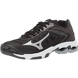 Mizuno womens Wave Lightning Z5 Indoor Court Shoe, Blacksilver, 7.5 US