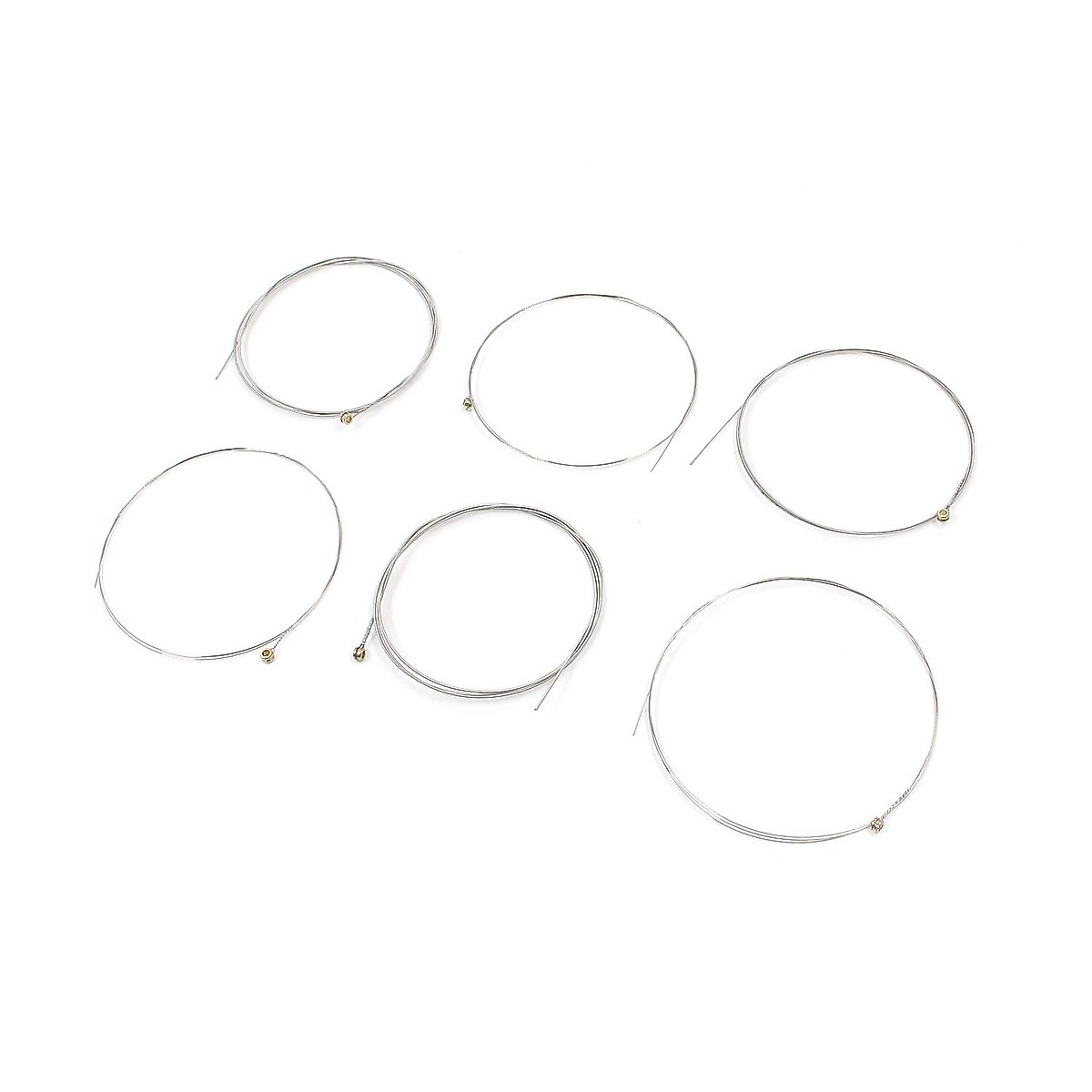 Geesatis 2 Set of 6 Electric Guitar Strings Single Electric Guitar Strings Replacement Steel String, E-1st, B-2nd, G-3rd, D-4th, A-5th, E-6th, Silver, Clear and Beautiful Tone