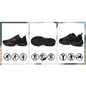 ALEADER Women's Lightweight Mesh Sport Running Shoes Carbon Black 8 D(M) US