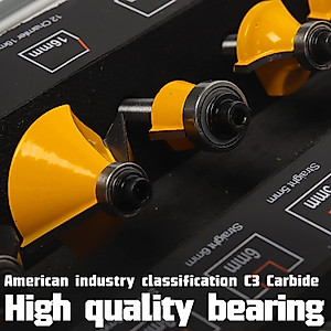 MNA Router Bit Set 25 Pieces 1/4 Inch, European Edition Router Bits Kit, Traditional Woodworking Tools, Aluminium Case