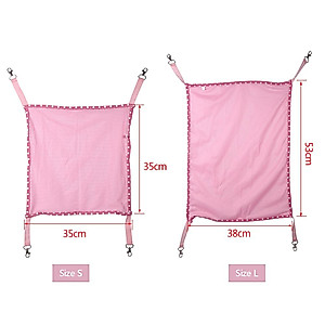 Yosoo Cat Cage Hammock, Comfortable Pet Hanging Bed Breathable Mesh, for Cute Small Pet Cat Dog Animals Sleep Pad (S, Blue)