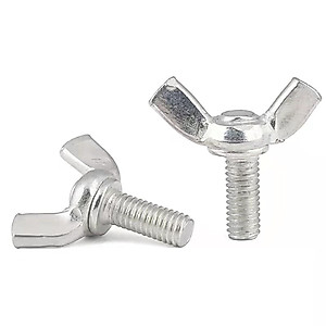 20 Pcs M6 Carbon Steel Zinc Plating Wing Butterfly Screws Bolts,Wing Bolt,Machine Fastener,Thumb Hand Screws for Electronic Equipment (Galvanized M6-1.0 x 20mm)