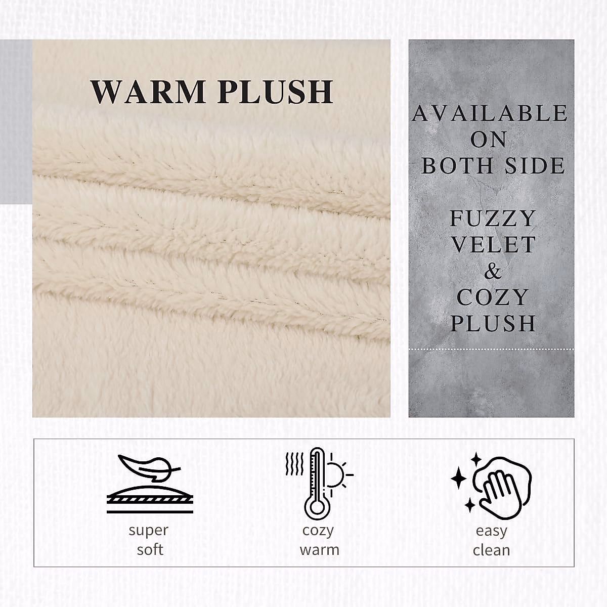 LPMOERA Reversible Couch Cover Waterproof Blanket for Dogs & Cats - Cozy Plush Washable Furniture Protector Protects Slipcover for Furniture Bed Sofa Plush - Grey 82 * 102 Inch