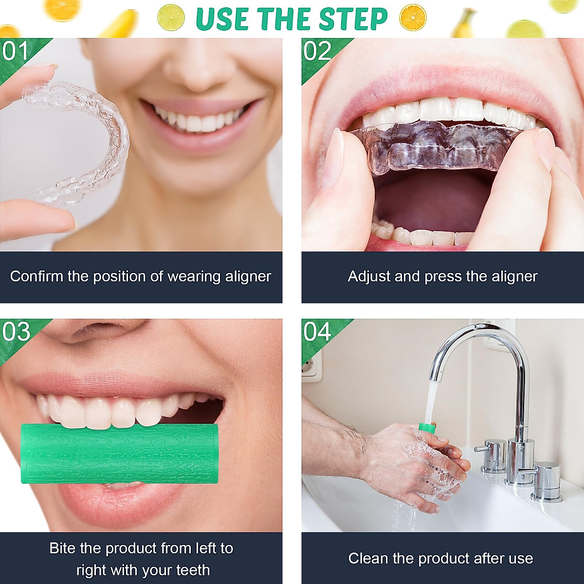 80 Pieces Chew Aligner Tray Seaters Colorful Aligner Seater Chew Chompers, 8 Colors