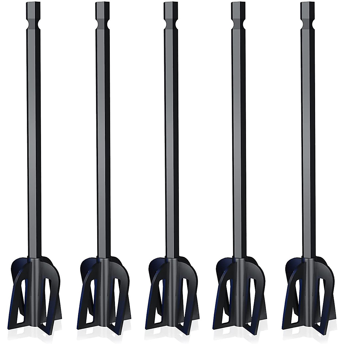 Resin Mixer Epoxy Mixer Paddles Plastic - 6 Reusable Multipurpose Bidirectional Paint Stirrer for Drill Epoxy & Paint Mixer Drill Attachment - Paint Stirrers Epoxy Stirrer - Paint Mixer for Drill