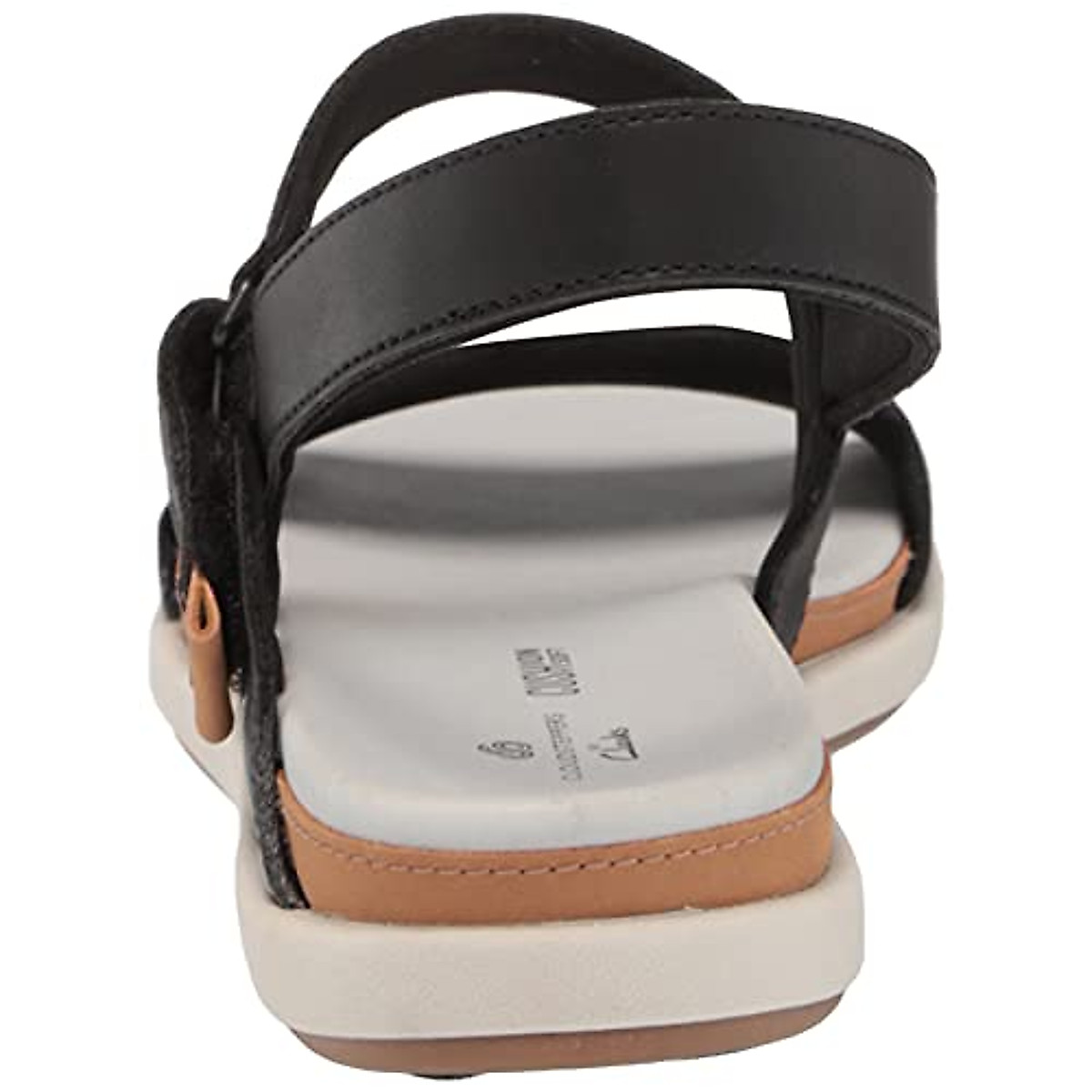 Clarks womens Eliza Mae Sandal, Black Textile, 8.5 US