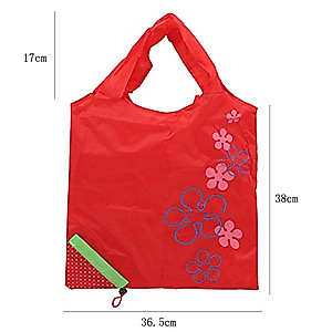 MOONRING Strawberry Shopping Bag Foldable Nylon Bag Shoulder Pouch Tote Bags