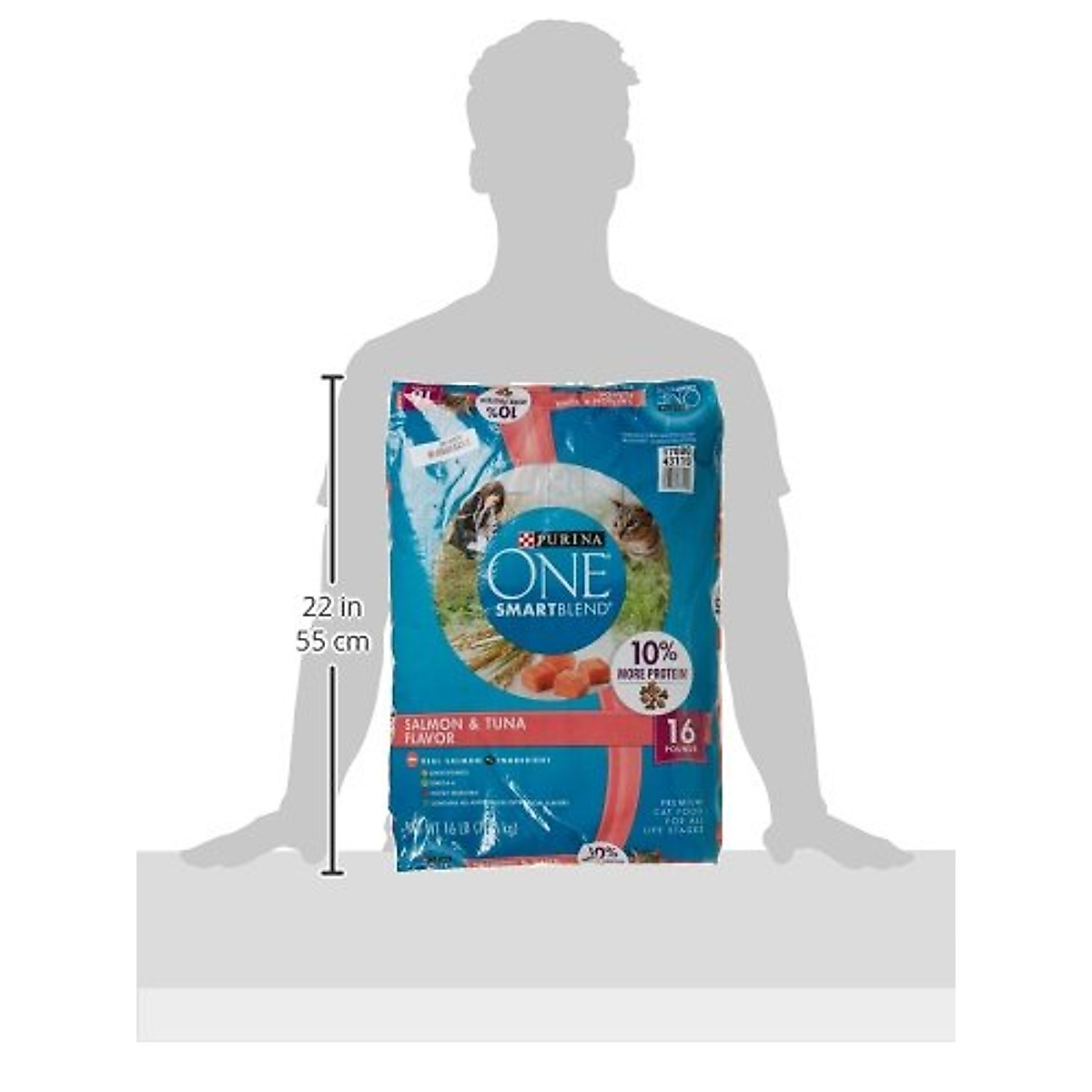 Purina O.N.E. Cat Food Adult Total Nutrition Salmon & Tuna, 16 lb