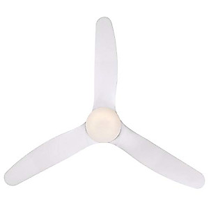 Westinghouse 7225100 Carla Indoor Ceiling Fan with Light and Remote, 46 Inch, White