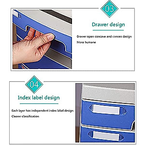 Storage Cabinet with Drawers Floor Storage Cabinet Flat File Cabinet Storage, Desktop Drawer Cabinet, Size 11.6''x 15.5''x 16.9'', Drawer Organizer 4/5/6/7/8/11 Layers, with Lockable Environmentally F