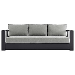 Modway Tahoe Patio Aluminum Sofa with Gray Gray Finish EEI-5676-GRY-GRY