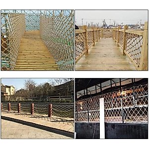 Rope Net for Kids,Treehouse Climbing Rope Netting Railing Child Safety Net Heavy Duty Cargo Net Hemp Rope Net Decorative Mesh 12cm (Size : 110m(333ft))